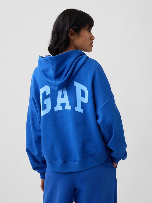 Relaxed Gap Mini-Logo Cropped Hoodie | Gap Factory