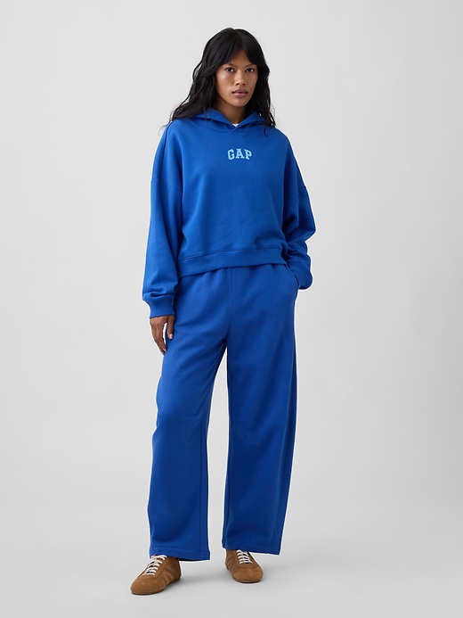 Relaxed Gap Mini-Logo Cropped Hoodie | Gap Factory